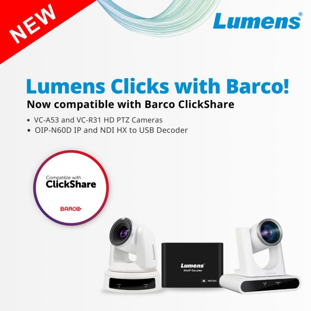 Lumens’ Revolutionary 4K Decoder and New HD PTZCameras Receive Barco ...